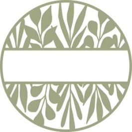 round leaf monogram frame