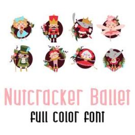nutcracker ballet full color font