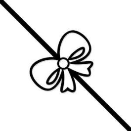slanted gift bow