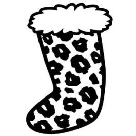 leopard christmas stocking