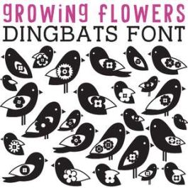 cg ornate floral birds dingbats