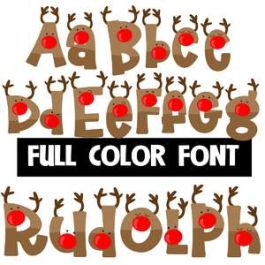 rudolph color font