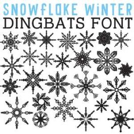 cg snowflake winter dingbats