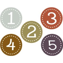 number circles, 1-5
