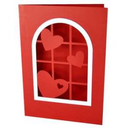hearts window card
