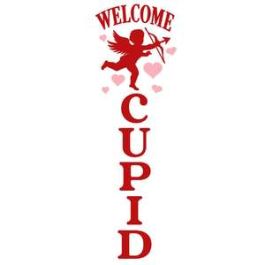welcome cupid porch sign