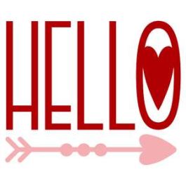 narrow hello heart arrow