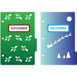 mini 3-ring binder decorative november & december dividers