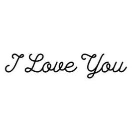 i love you (cursive)