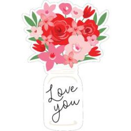 love you flower vase