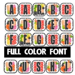 sushi color font