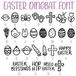 easter dingbat font
