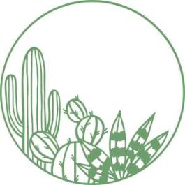 cactus circle frame