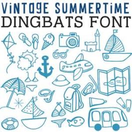 cg vintage summer dingbats