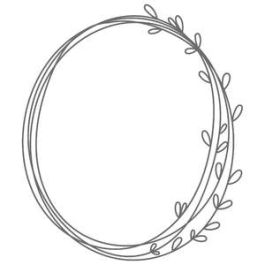 oval partial leaf frame