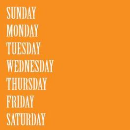 days of the week background