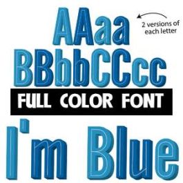i'm blue color font