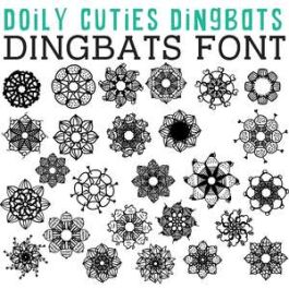 cg doily cuties dingbats
