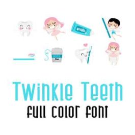 twinkle teeth full color font|345208