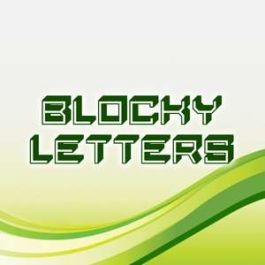 blocky letters