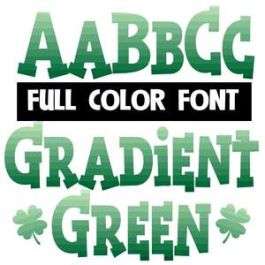 gradient green color font