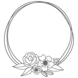 Rose Circle Name Frame