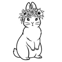 bunny with flower crown|346737