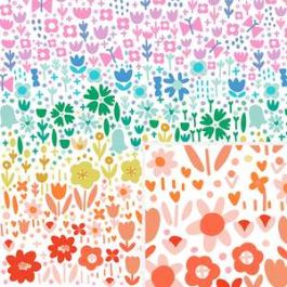 rainbow flower field pattern