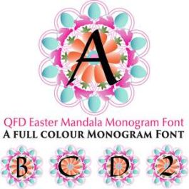 qfd easter mandala monogram
