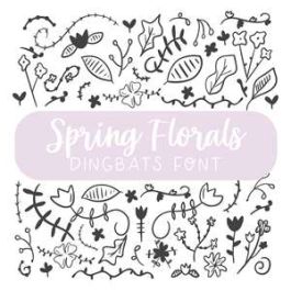 dtc spring florals dingbats