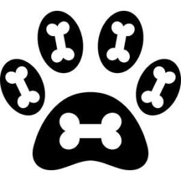 dog paw and bones