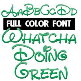 whatcha doing green color font