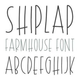 shiplap farmhouse font