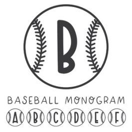 dtc baseball monogram font
