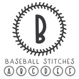 dtc baseball stitches font
