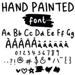 hand painted font