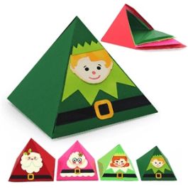3d pyramid nesting boy elf box