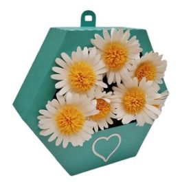 3d hexagonal floral box