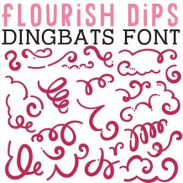 cg flourish dips dingbats