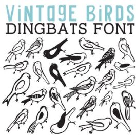 cg vintage birds dingbats