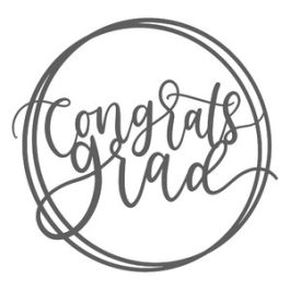 congrats grad round frame|353018