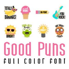 good puns full color font