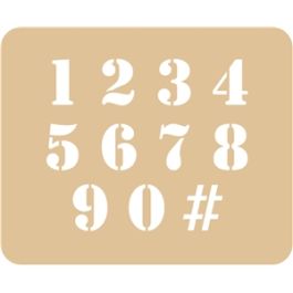 number stencil / template
