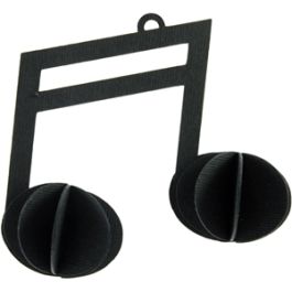 3d music ornament- double 16th note