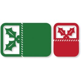 holly berry stripes cards