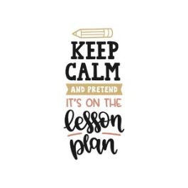 keep calm and pretend it's on the lesson plan