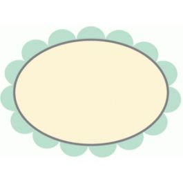 layered scallop label embellishment