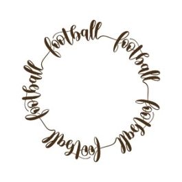 football monogram frame