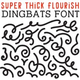 cg super thick flourish dingbats