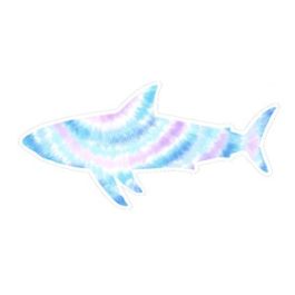 tie dye pastel shark